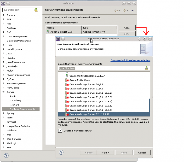 Setting Up The Application Server Weblogic Labcorner